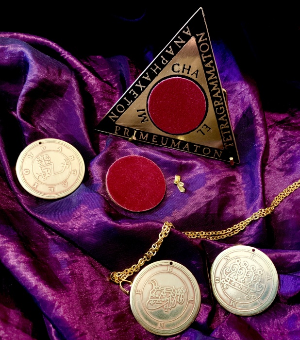 Solid Brass TRIANGLE OF ART Set - Dæmonic Dreams Occult Books and Tools